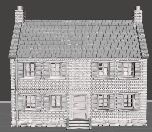 Belgic House 1 ww2 1:72 scale wargame terrain model kits Building ...
