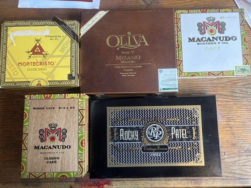 Lot of 5 - Premium Random - Wood / paper Cigar Boxes MIXED VARIETY | eBay