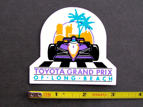 "TOYOTA GRAND PRIX of LONG BEACH" Vintage Racing Sticker Decal ** CART ...