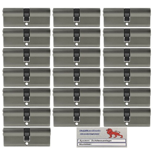 19X Profil Cylindre 90Mm 45/45 +95 Clé Urgence +Danger Identique Code ...
