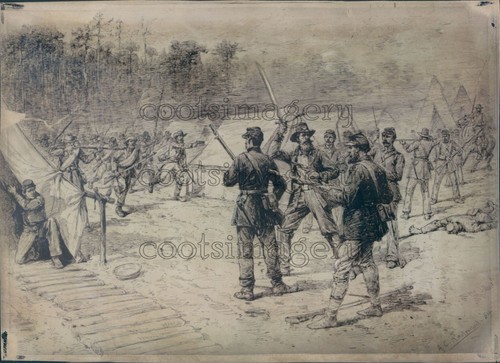 1973 Press Photo Battle of Shiloh Scene Artist Drawing Civil War | eBay