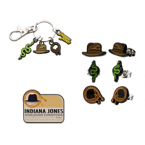 Indiana Jones Dial of Destiny Bundle, Expeditions Pin Charms Keychain ...