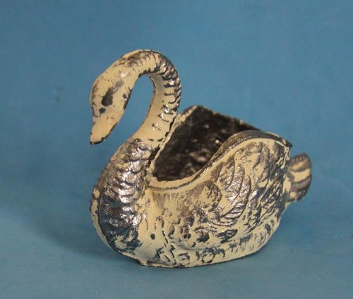 Vintage Cast Iron Swan Nut Cup - Hand Etched Paul Frances – Dated May ...
