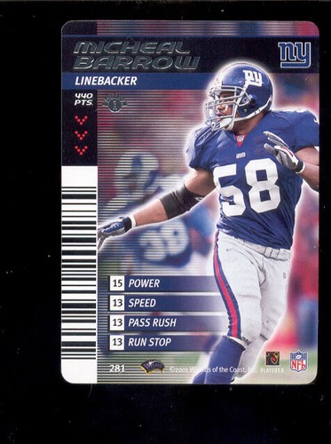 2002 NFL Showdown MICHAEL BARROW New York Giants Card | eBay