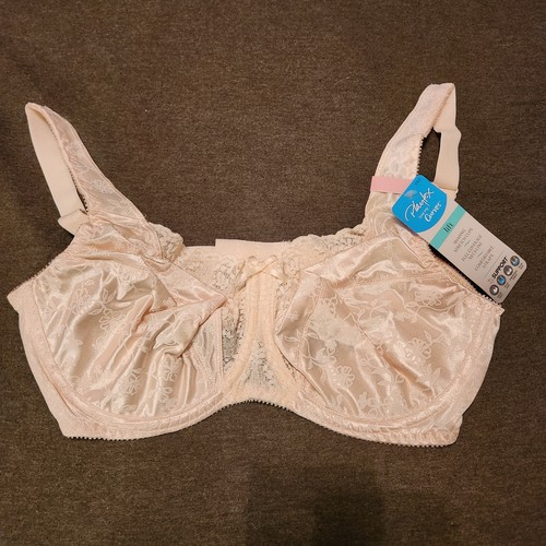 PLAYTEX Love My Curves LIFT Bra Womens 36D Natural Beige Lace Satin ...