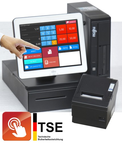 Point of Sale System Gastronomy Retail FSC Touchscreen Printer Cash ...