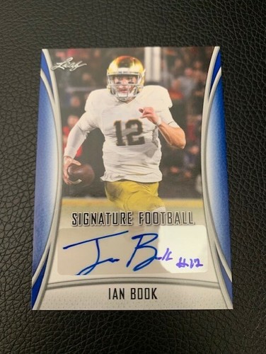 Ian Book 2021 Leaf Draft Autograph BLUE Mint Rookie SP RC Auto Card ...