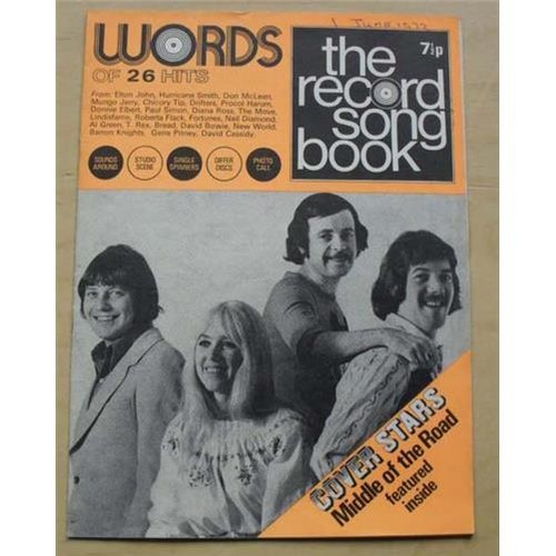 MIDDLE OF THE ROAD RECORD SONGBOOK MAGAZINE JUNE 1973 MIDDLE OF THE ...