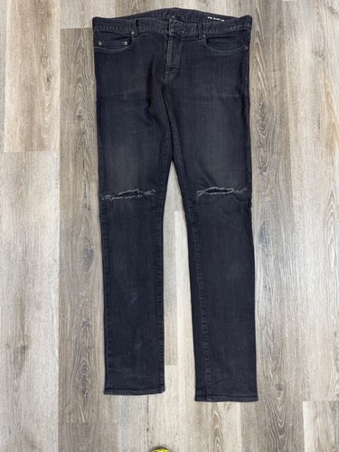 Saint Laurent Paris HEDI SLIMANE 38 D02 M/sk LW Black Ripped Knee (Tag ...