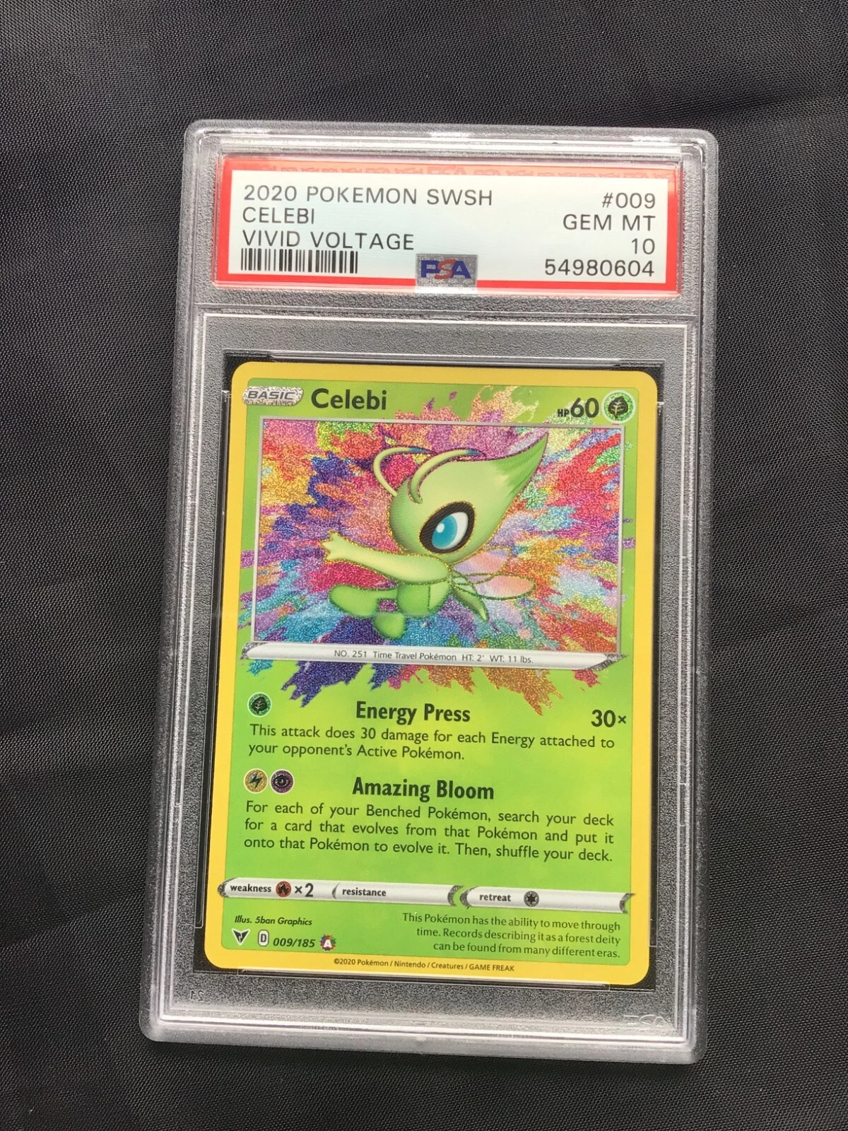 Celebi 2020 Sword & Shield: Vivid Voltage #009/185 Holo (Amazing Rare ...