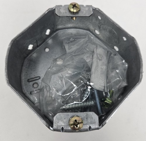 Steel City 54151 CFB Octagon Ceiling Fan/Fixture Box w/ 1/2 Inch ...