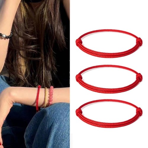 10 Pcs Simple Thin Red String Bracelet Wristband Statement Jewelry | eBay