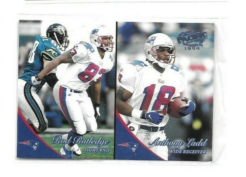 NEW ENGLAND PATRIOTS ROD RUTLEDGE ANTHONY LADD 1999 PACIFIC FOOTBALL ...