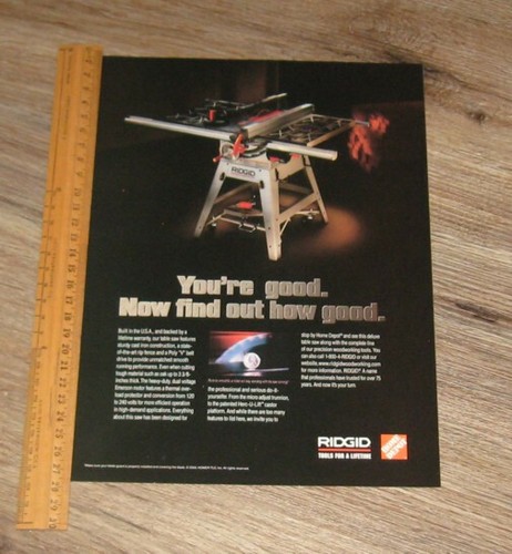 Ridgid Tool AD Home Depot original ONE magazine clipping page ...