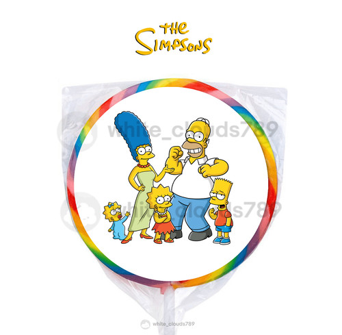 24 The Simpsons Homer Bart 1.67" Sticker Labels for Bag Party Favor ...