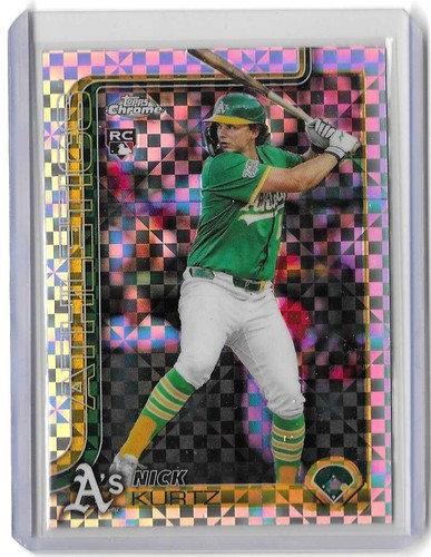 NICK KURTZ 2025 Topps Chrome Update #USC178 X-FRACTOR ROOKIE CARD A's ...