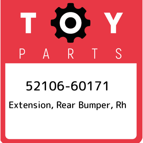 52106-60171 Toyota Extension, rear bumper, rh 5210660171, New Genuine ...