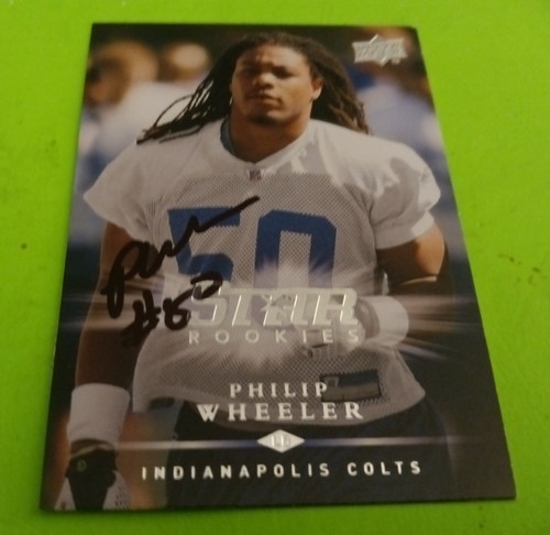 2008 Philip Wheeler SIGNED Upper Deck Star Rookies NFL RC #279 MINT ...