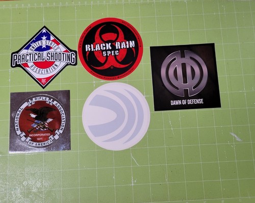 5 DECALS STICKERS GUNS 2A BLACK RAIN DOD USPSA FEDERAL NRA Shot Show | eBay
