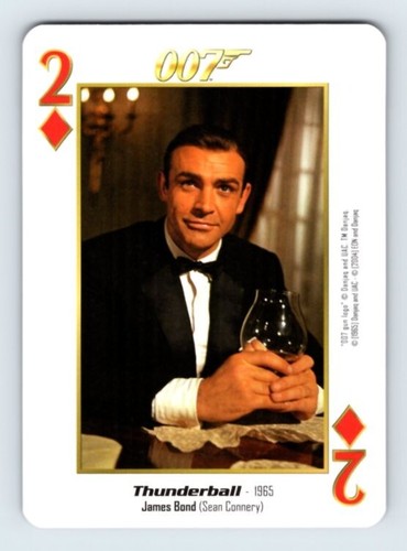 THUNDERBALL Sean Connery 2 Of Hearts Playing Card James Bond 1 | eBay