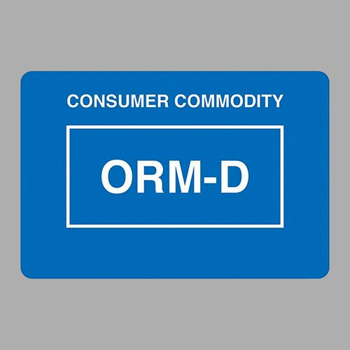 2-1/4" ORM-D CONSUMER COMMODITY Decal DOT Transportation Hazard Sticker ...