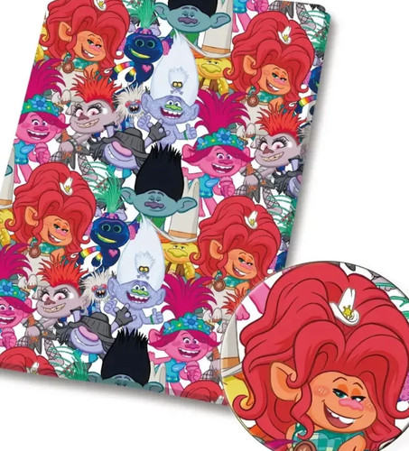 Trolls Poppy Branch character polyCotton Fabric Half Yard (18” x 55 ...