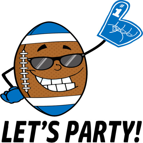 30 Custom Blue Party Football Personalized Address Labels | eBay