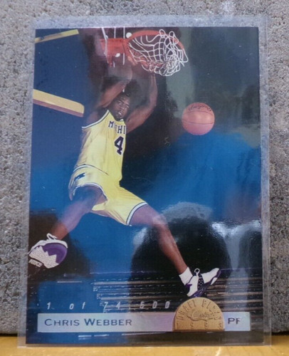BASKETBALL CARD CHRIS WEBBER MICHIGAN CLASSIC LIMITED PRODUCTION 1 OF ...