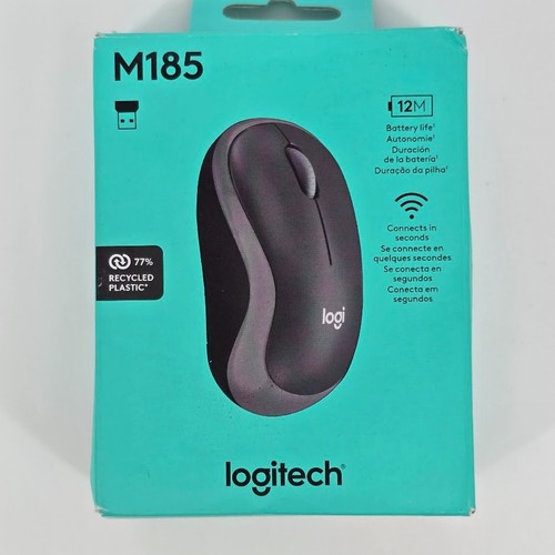 Logitech M185 Wireless Mouse 2.4GHz USB Mini Receiver - Open Box | eBay