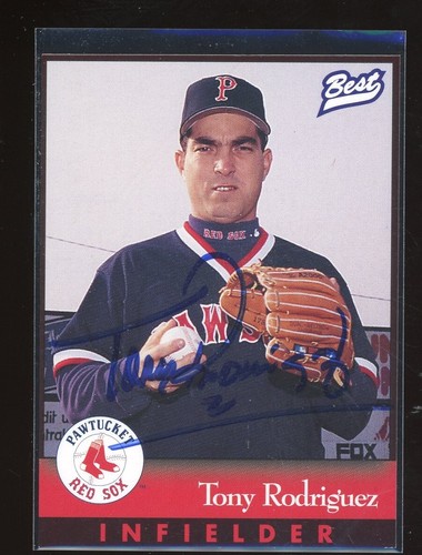 1997 Pawtucket Red Sox TONY RODRIGUEZ Signed Card autograph auto RC ...