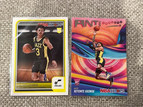 2023-24 NBA Hoops Basketball Keyonte George Rookie RC 2 Card Lot No ...