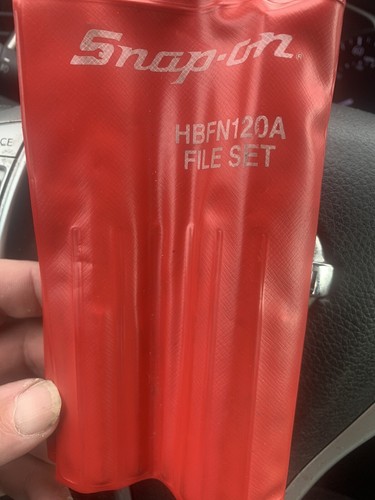 Snap-on HBFN120A 12 PC Swiss Needle File Set With 2 Red Handles Carry ...