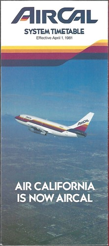 AirCal system timetable 4/1/81 [2093] Buy 4+ save 25% | eBay