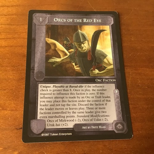 Orcs of Red Eye - The Lidless Eye - Middle Earth CCG - MECCG Card ...