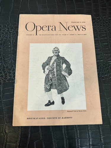 February 9 1948 OPERA NEWS music magazine (MI) Emanuel List | eBay