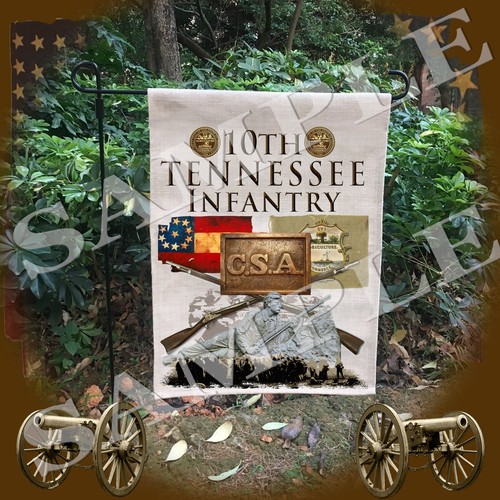 10th Tennessee Infantry American Civil War themed linen garden/yard ...