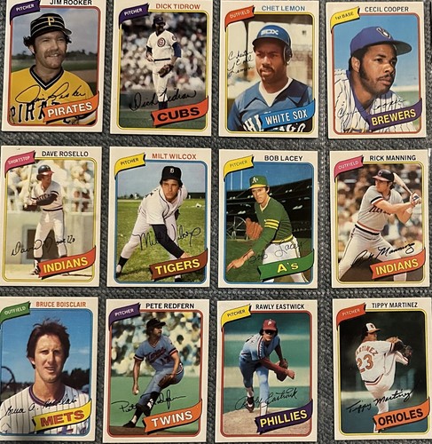 1980 Topps Baseball cards set of 12 excellent condition | eBay