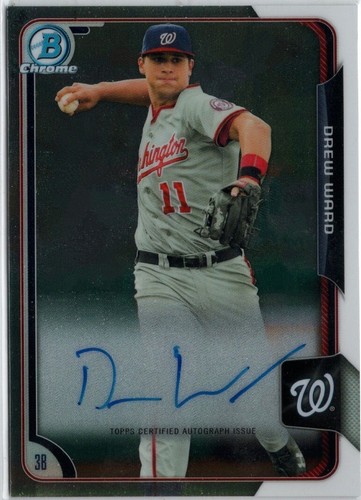 2015 Bowman Chrome Prospect Drew Ward Autograph Card #BCAP-DW | eBay