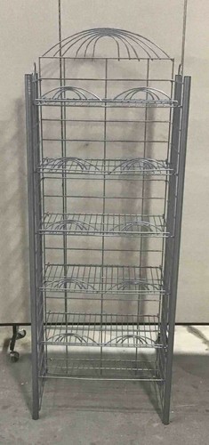Gray Decorative Wire Display 5 Tier Shelf Rack 23 x 13 x 63h bakers ...
