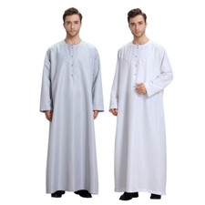 Buy Men Saudi Thobe Galabeya Thoub Abaya Robe Dishdasha Arabic Muslim ...