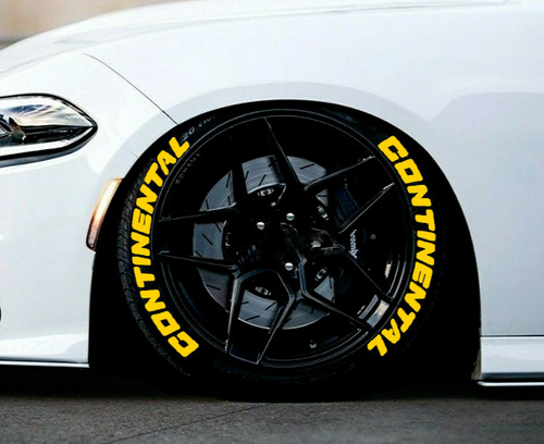 Permanent Tire Lettering Continental Stickers Tire Decal 1.25" 8pcs 15 ...