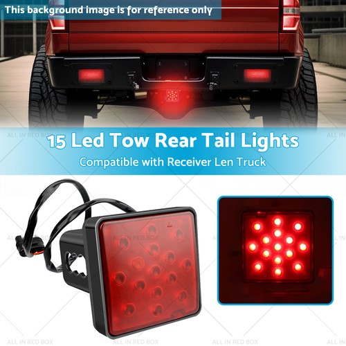 15 LED Brake Light Tow Rear Tail Lights Cover Suitable for 2" Receiver ...