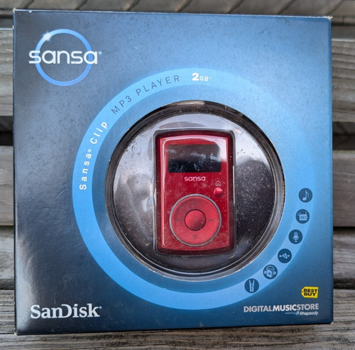 SanDisk Sansa - MP3 Player 2GB - RED - original box and paperwork ...