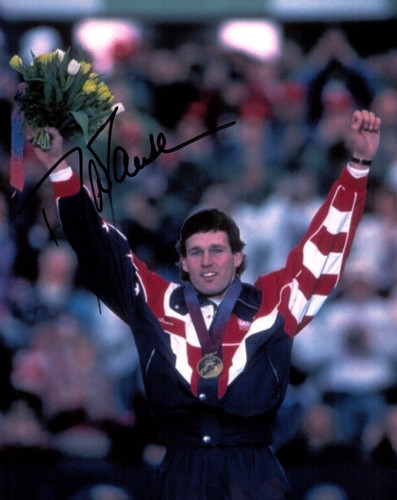 Dan Jansen Olympic Gold 1000m Speed Skating Signed 8x10 Photo COA 8 | eBay