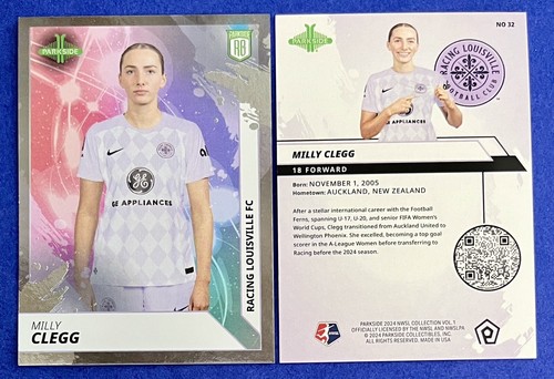 Milly Clegg 2024 Parkside NWSL Volume 1 FOIL PARALLEL Rookie #32 ...