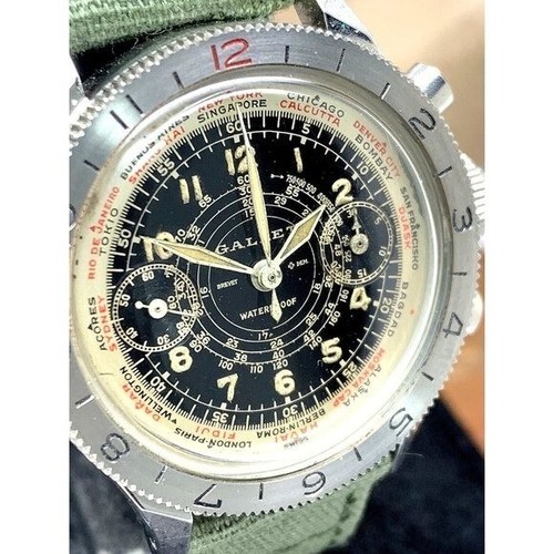 Gallet Men's Watch Flight Officer USAAF Truman Swiss Manual Wind ...