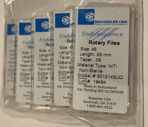 Brasseler USA Endosequence Rotary Files Size: 45 Length: 25mm Taper ...