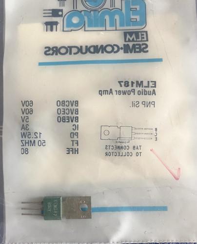 (Lot of 2) Elm (1878345) Semi-Conductors Generic 2P2M Transistors (60V ...