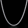 Italian Solid Sterling Silver Rope Link Chain Necklace 925 Silver Chain ...