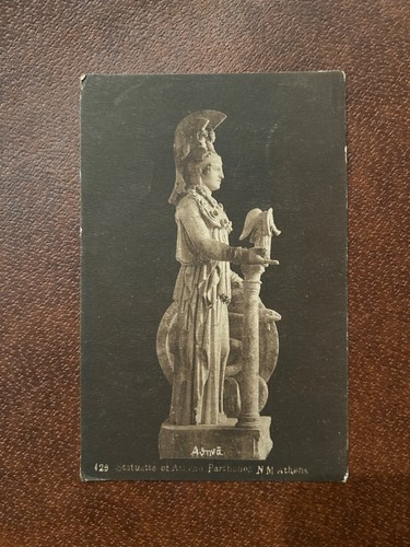 Vintage RARE Museum Statue Postcard Athena of Phidias Athens Greece ...